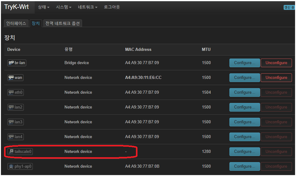 OpenWrt 라우터에 Tailscale 서비스 연결하기