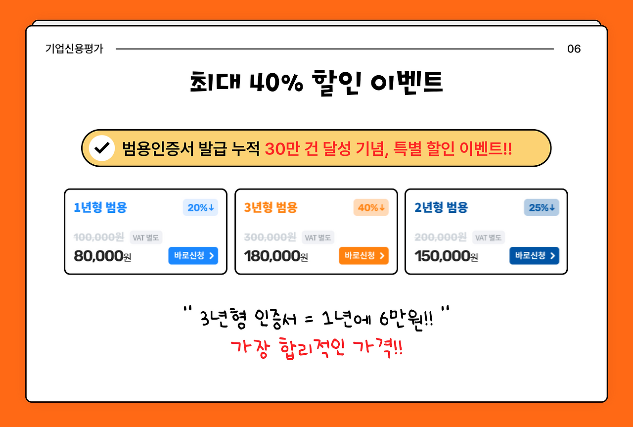 기업신용평가 등급 확인서 발급