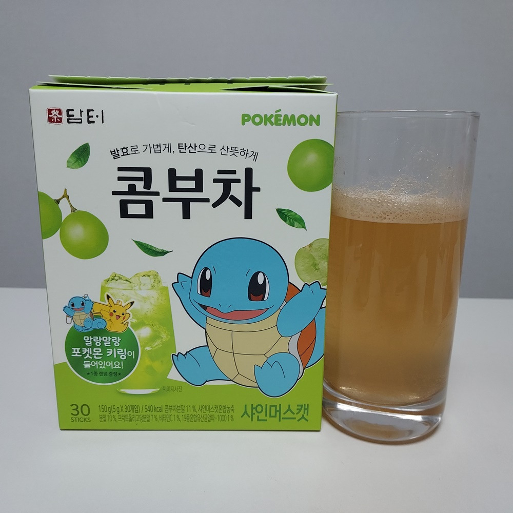 인스턴트 콤부차 담터 콤부차 샤인머스캣과 자몽 Vs 티젠 파인애플 콤부차