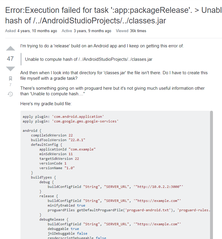 [Unity] 유니티 Error:Execution failed for task ':app:packageRelease'. 블라블라. 유니티 빌드할 때 이런 에러가 뜬다면..