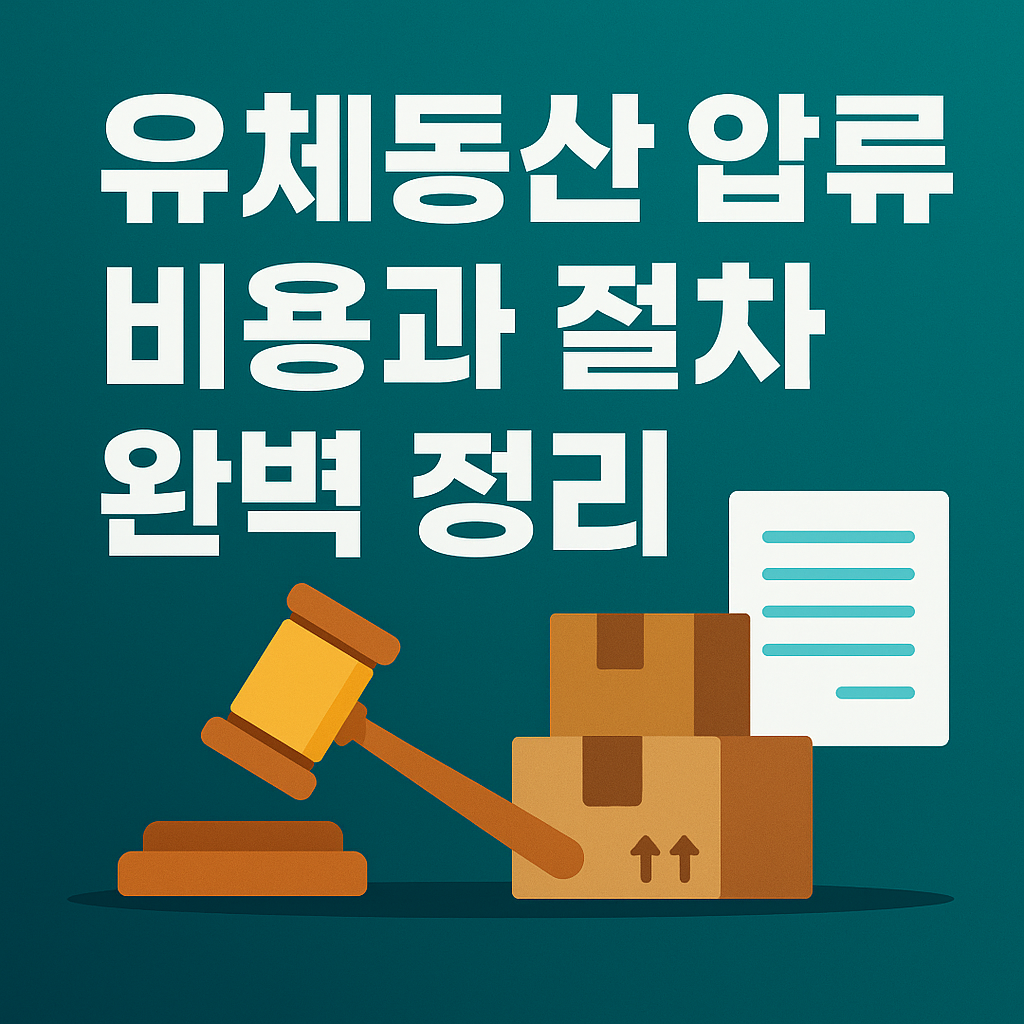 유체동산 압류 비용과 절차 완벽 정리｜후기 해제 경매까지 총정리
