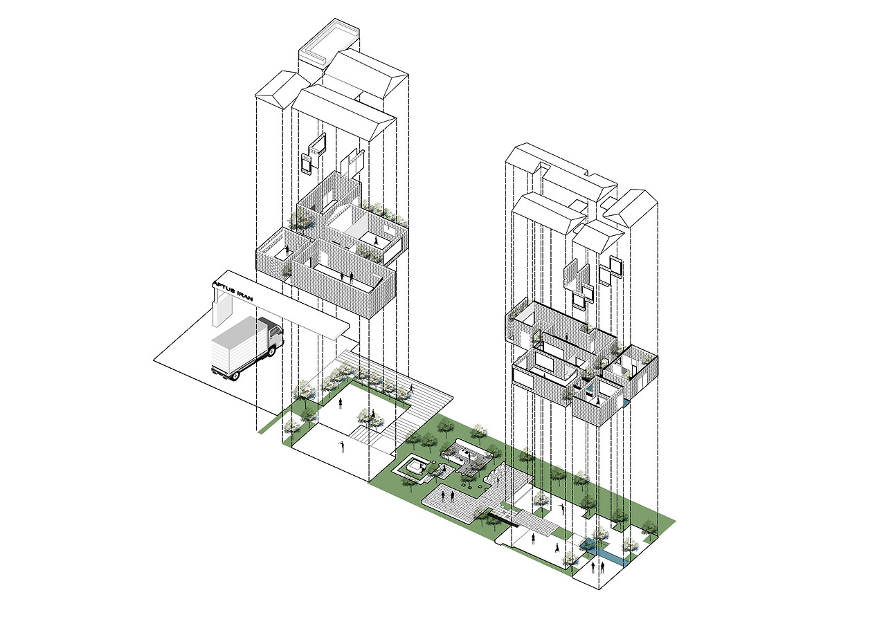 *콘크리트 블럭 오피스 Hooba Design Group arranges concrete showroom in Iran ...