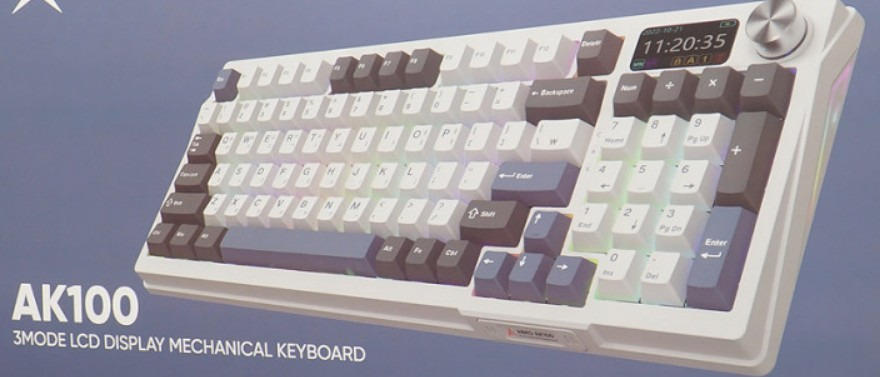 앱코 AK100 기계식 LCD 디스플레이 키보드, 묘한 매력에 빠지다