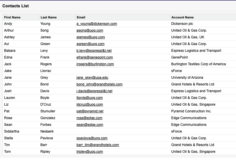 Apex - Visualforce Basic - 레코드 목록 표시