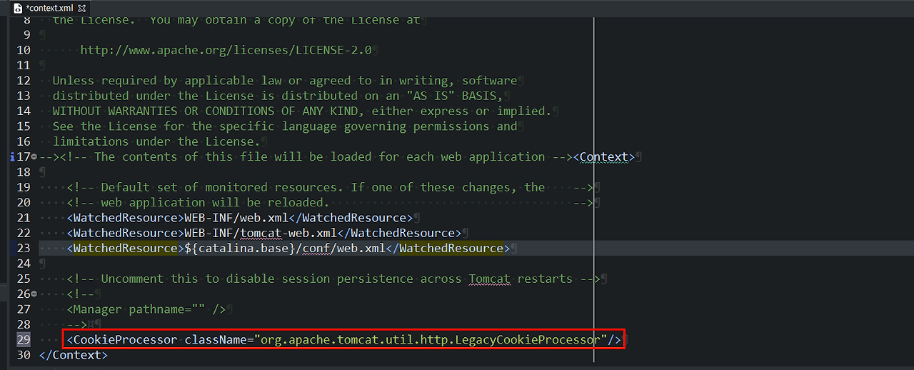 [Apache Tomcat] "유효하지 않은 도메인" 오류