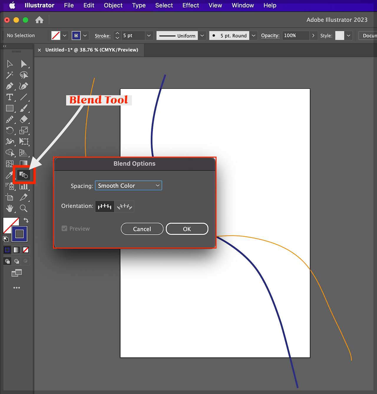 [Illustrator 일러스트레이터 기초강좌] GTQi 시험에 나오는 블랜드(Blend) 적용 방법
