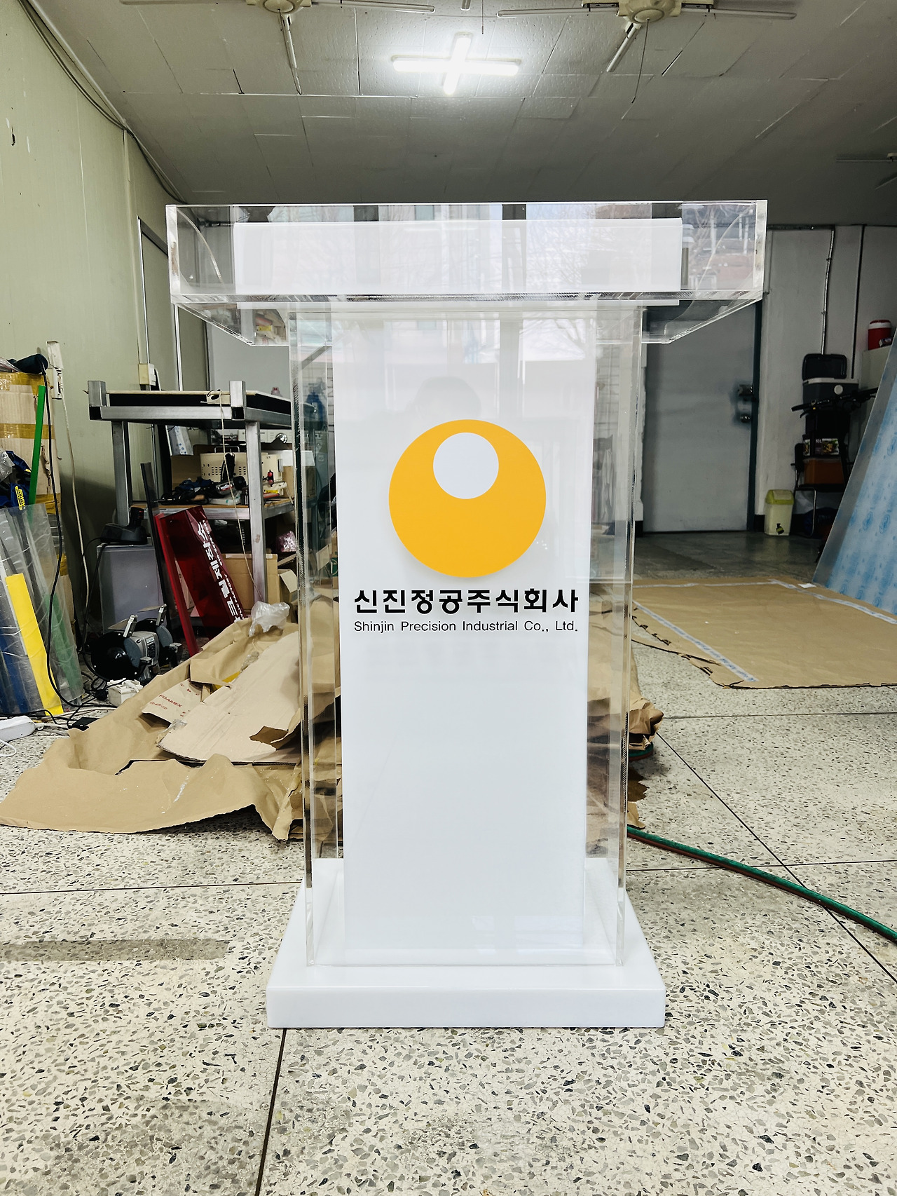 상판70cm 아크릴 강연대 아크릴단상 사회대 연설대 강의대 탁상 연단 설교대 교탁 발언대