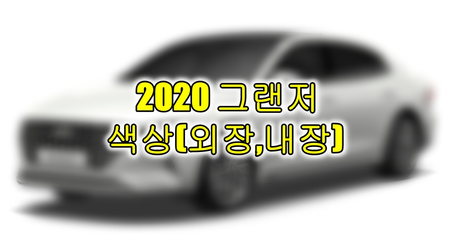2020 그랜저 Ig 색상외장 내장 종류와 선호도