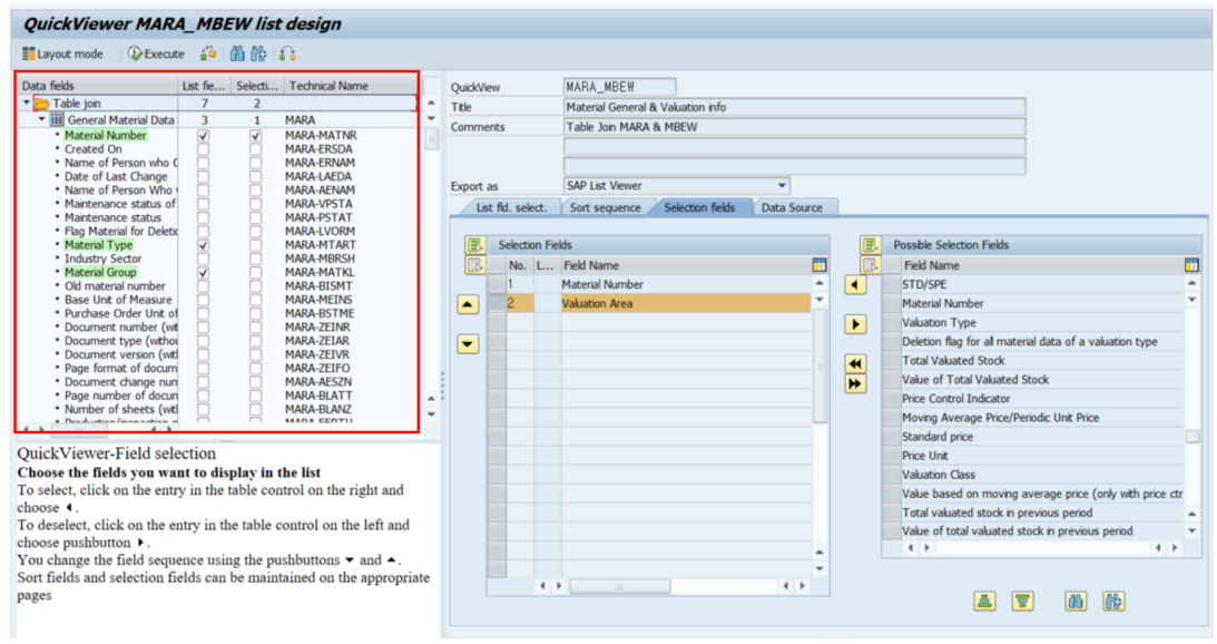 SAP QuickViewer 생성하기 - A to Z