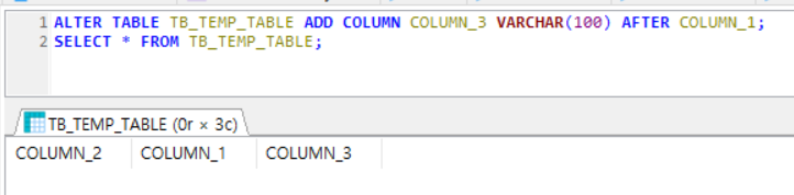[MariaDB] Add Column(컬럼 추가) - FIRST, AFTER 옵션 사용