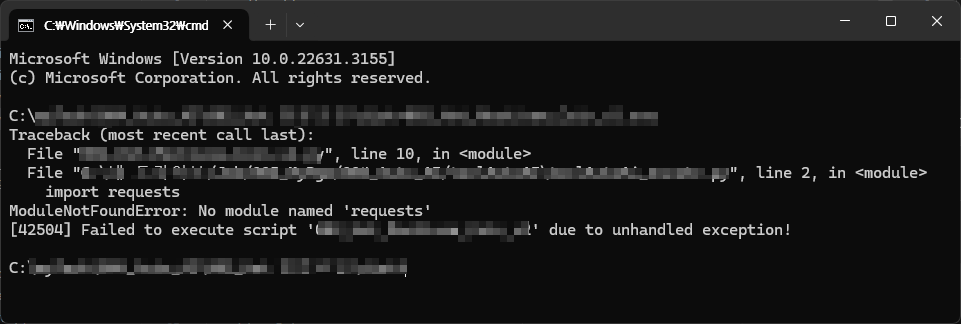 Python Pyinstaller import requestsModuleNotFoundError: No module named 'requests' 에러