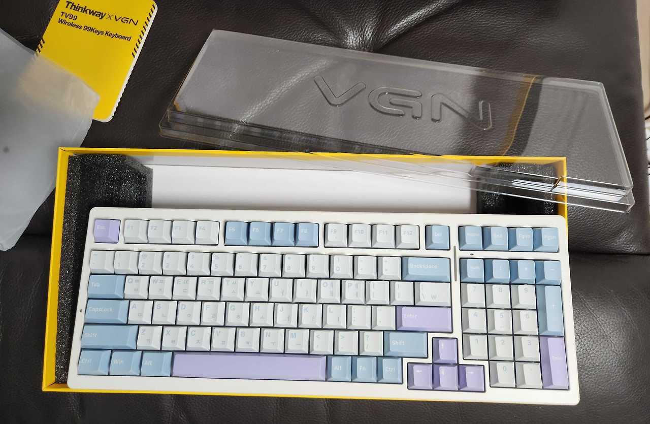 조약돌 소리 키보드 - 웨이코스 씽크웨이 X VGN TV99 유무선 99배열 기계식 키보드 ( 내돈내산 )