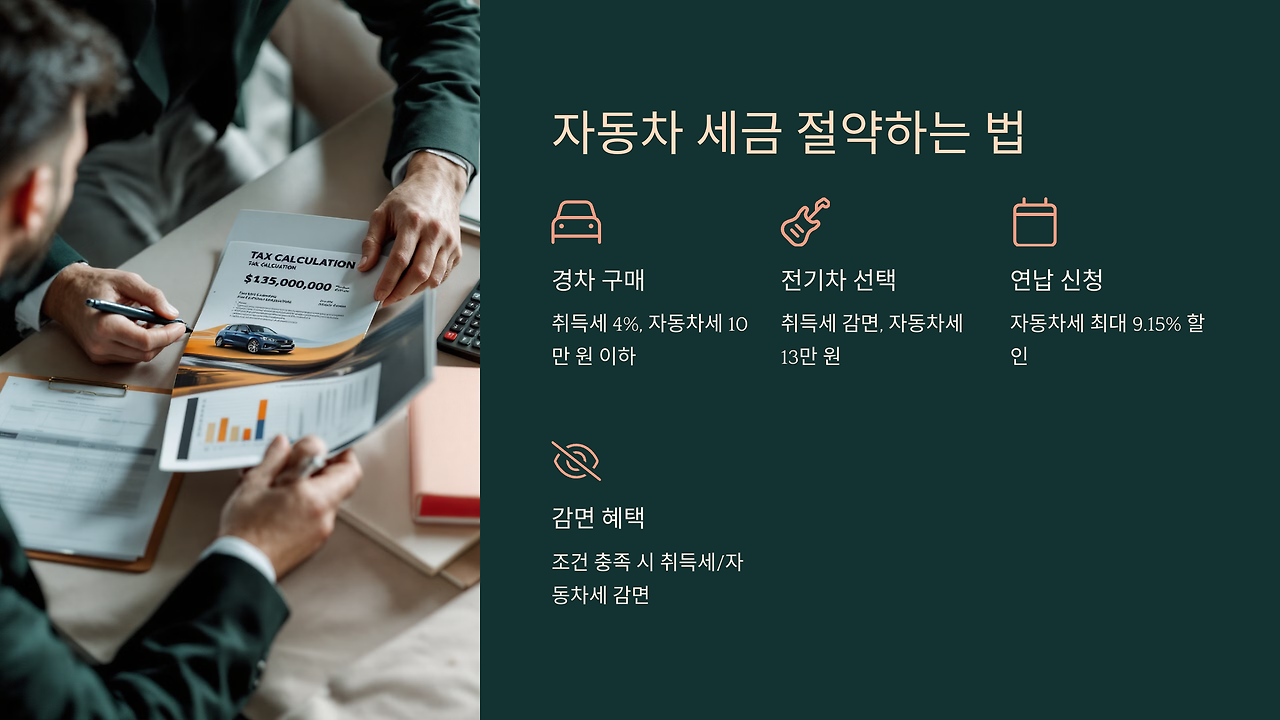 자동차 취득세 완벽 정리 계산법부터 감면 혜택까지 한눈에 최신 업데이트