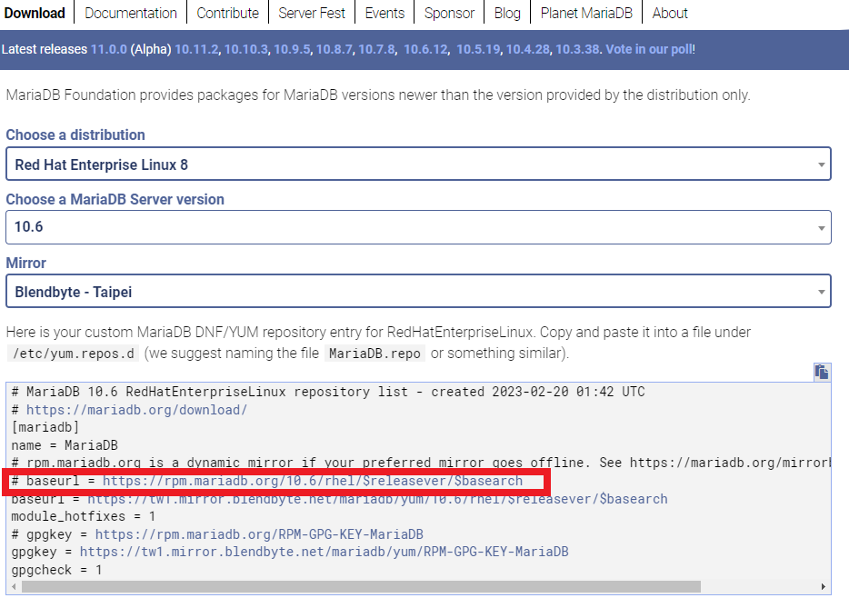 mariadb client 설치(application 서버) :: itexit
