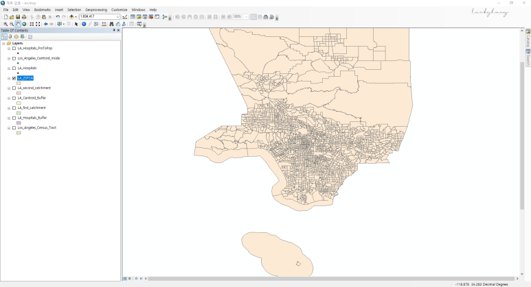 [ArcMap] 2SFCA(Two-Step Floatching Catchment Area) 분석하는 법 - Step2