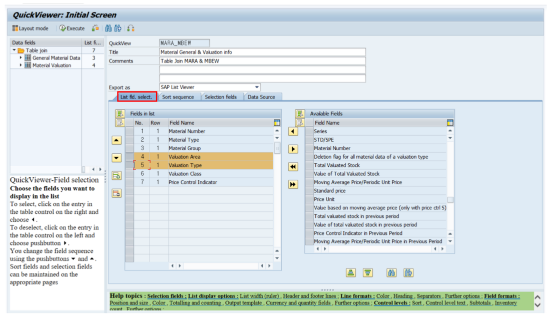 SAP QuickViewer 생성하기 - A to Z