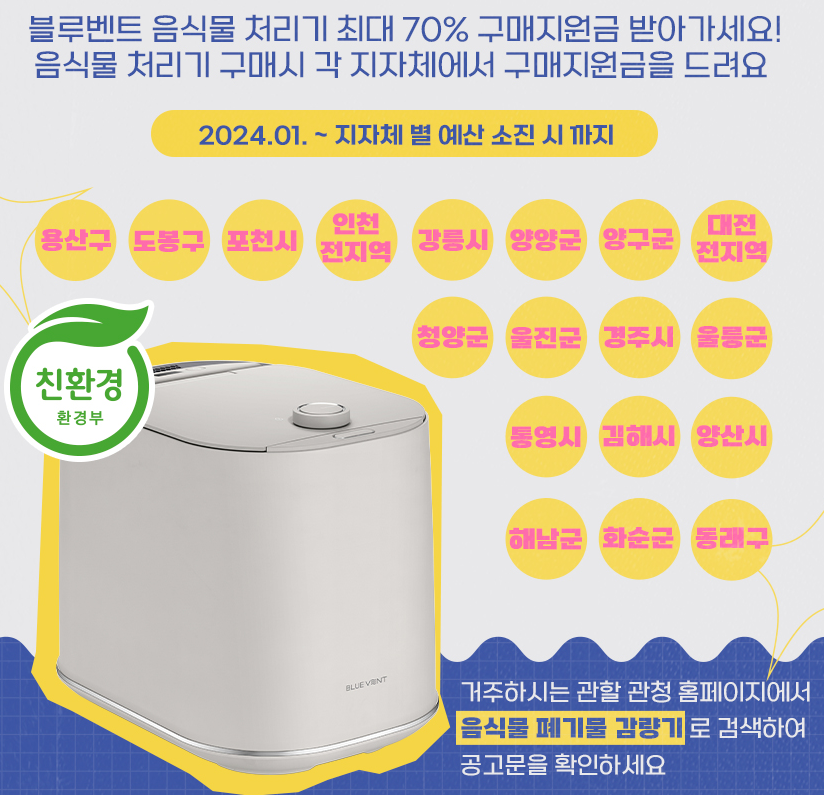 2024년 음식물처리기 지원금 신청 방법 알아보기