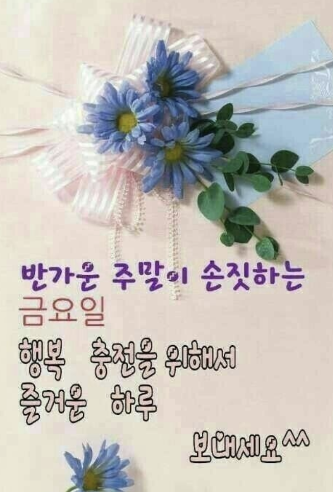 금요일 아침인사말 이미지 20가지 깔끔정리 생활일꾼