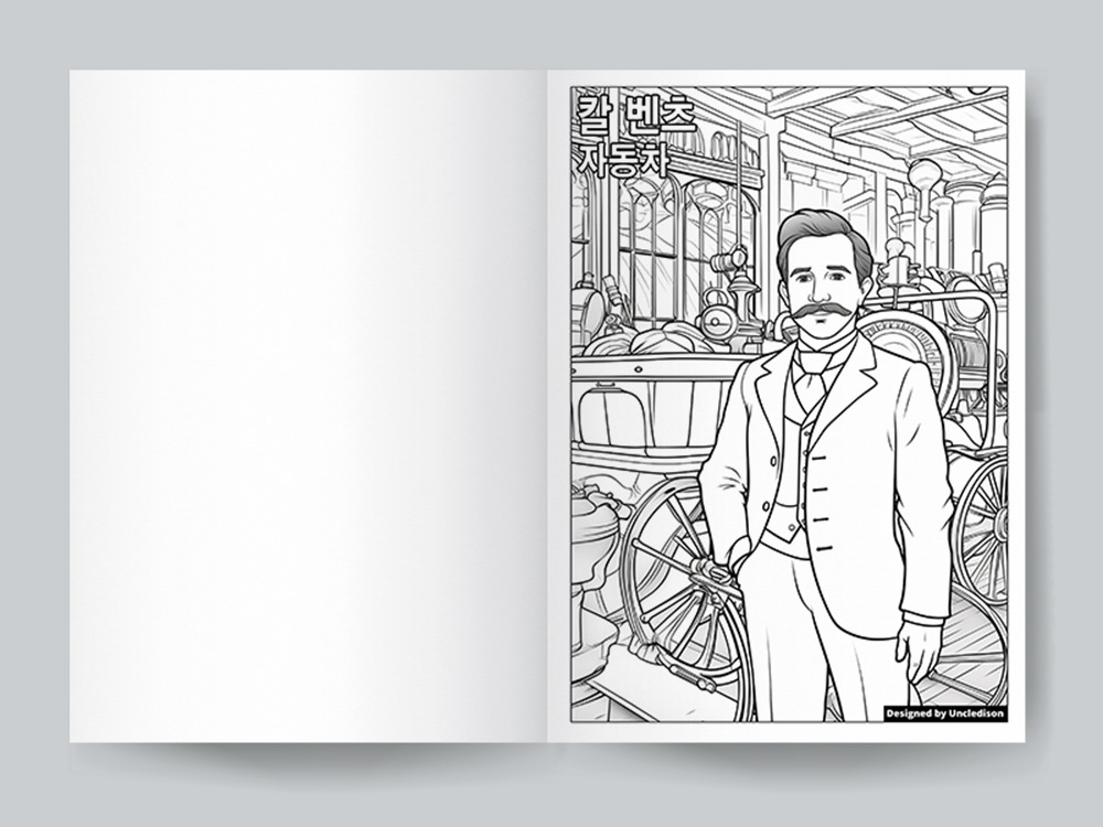 색칠공부도안 귀여운 캐릭터 발명가 아인슈타인 어른 어르신 색칠도안 Pdf