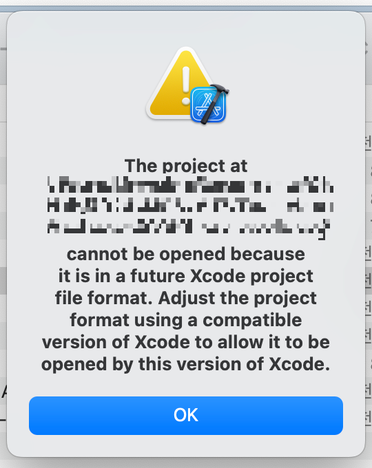 [XCode] cannot be opened because it is in a future Xcode project file format :: chongin12