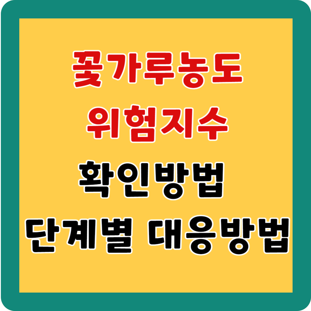 꽃가루농도위험지수 확인하는 방법 및 단계별 대응방법
