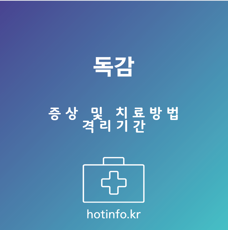 독감 격리 기간 증상 A형 독감 B형 독감 잠복기 치료 전염성