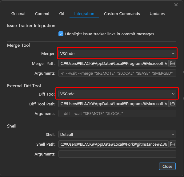 Git fork 클라이언트 사용하기