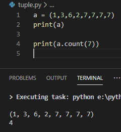 파이썬 Tuple(튜플), index(), count(), in 함수 이용 - 공부하는 도비