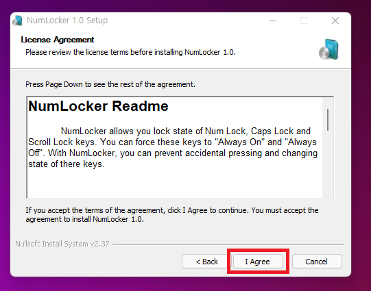 넘버락키 항상 켜지게 하는 방법