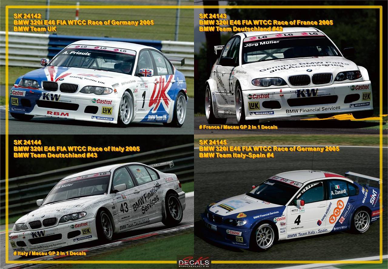 [데칼] BMW 320i E46 WTCC 데칼 4종 (S.K. Decals)