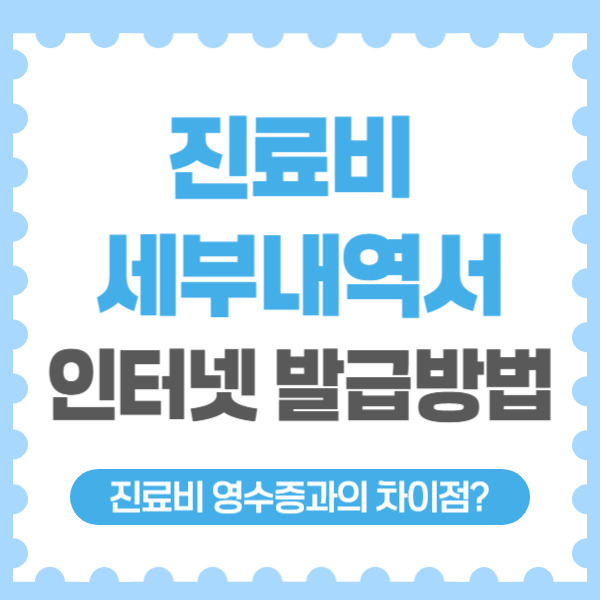 진료비 세부내역서 인터넷 발급 방법 총정리 ｜진료비 영수증과의 차이는