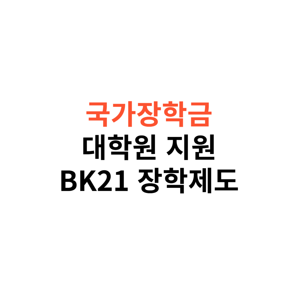 국가장학금 대학원 지원 정보 신청방법 BK21 장학제도 총정리