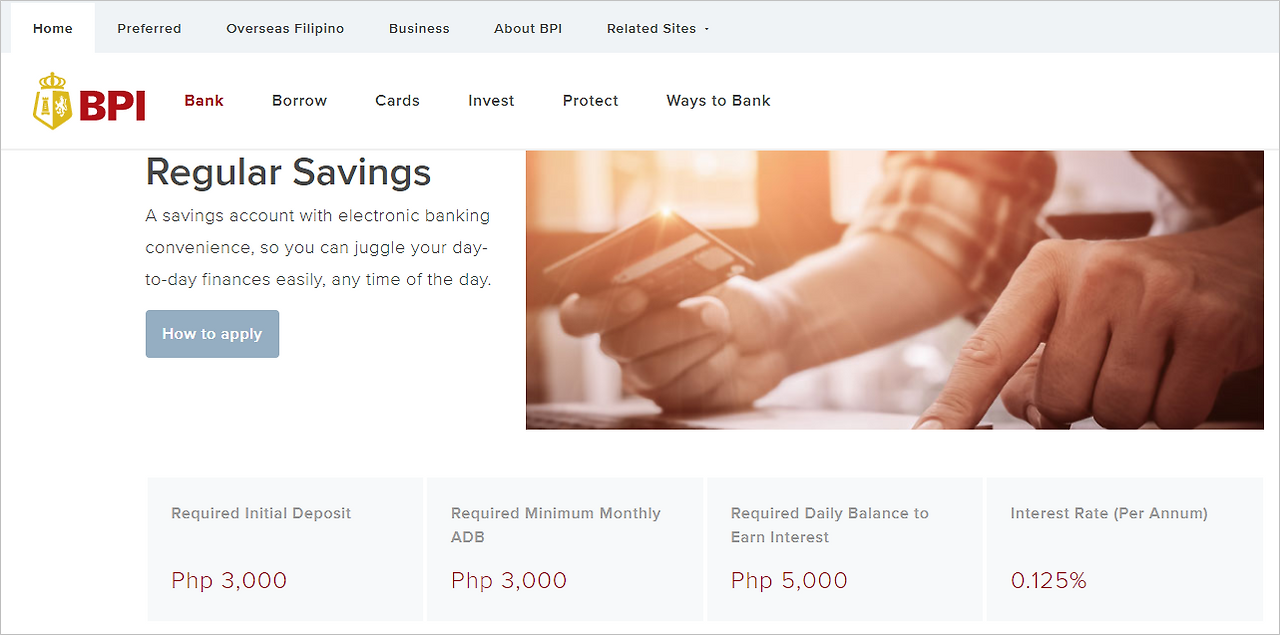 필리핀 BPI은행, Maxi-Saver 예금상품의 일평균잔액(ADB) 2밀리언 페소로 인상