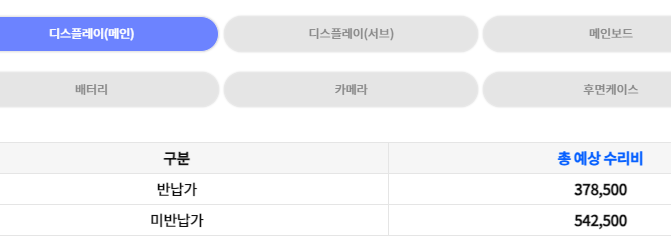 갤럭시 Z플립4 액정수리비 디스플레이교체비 액정교체비 부자되는 정보