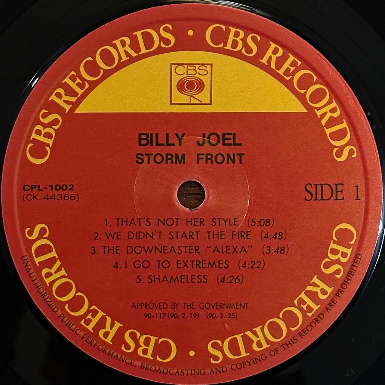 빌리 조엘 (Billy Joel) - STORM FRONT (1989)