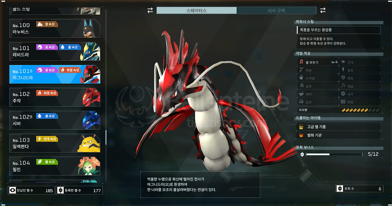 팰월드palworld 작업별 종결 팰 알아보기 거점 팰