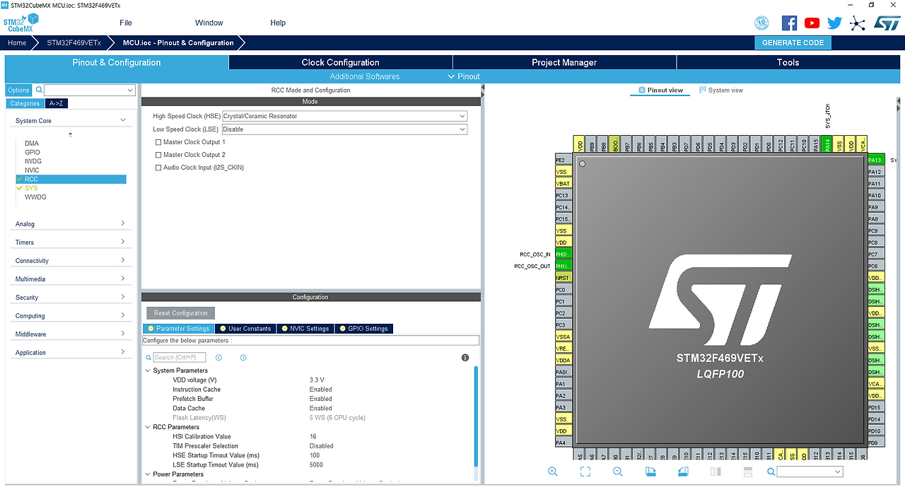 STM32CubeMX 사용법 #3 (Debug & RCC)