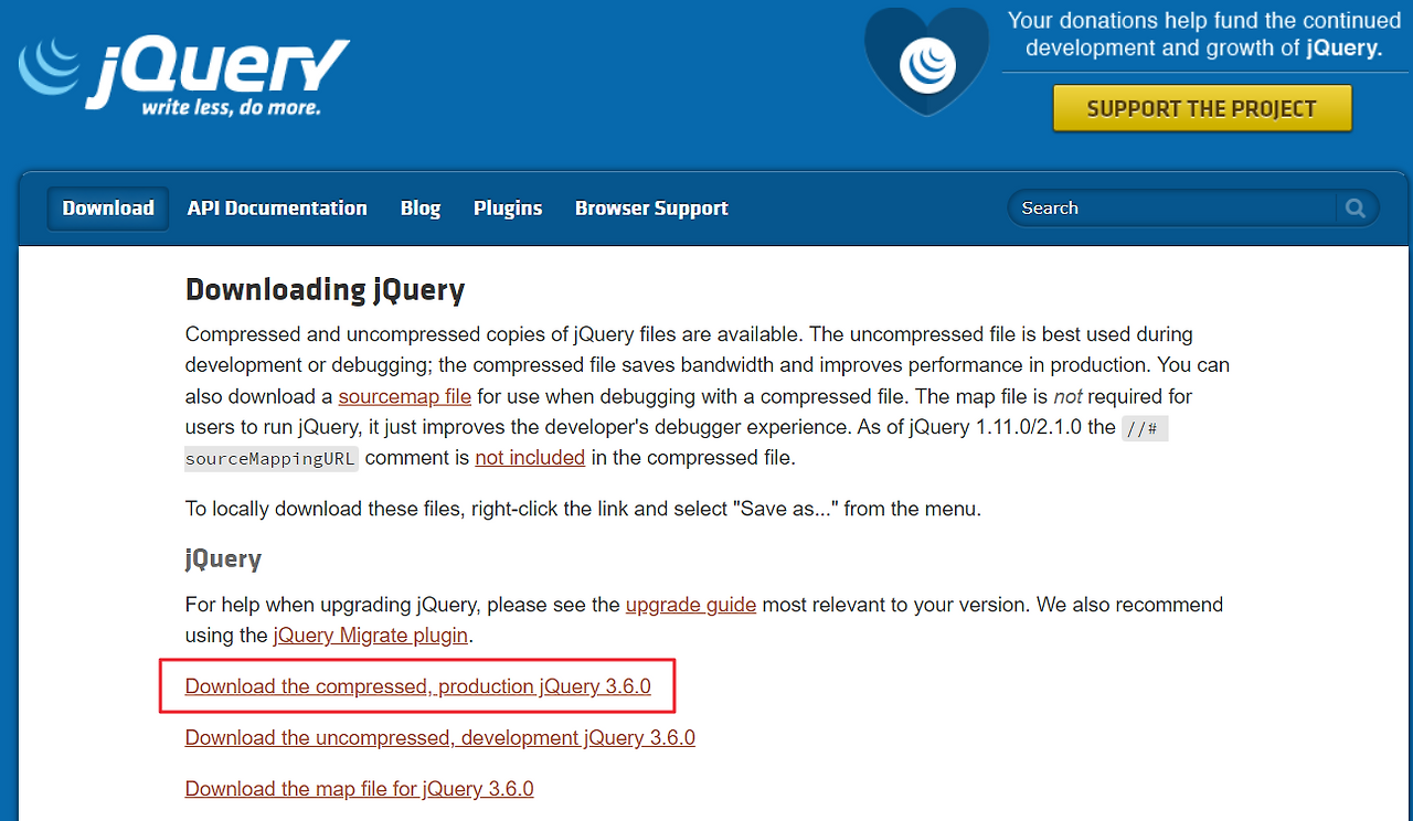 [jQuery] 라이브러리 설정 및 test (CDN 및 다운로드)