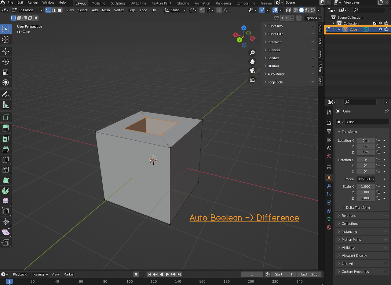 [Blender] 에드온_블툴(Add-ons_Bool Tool) :: illuam