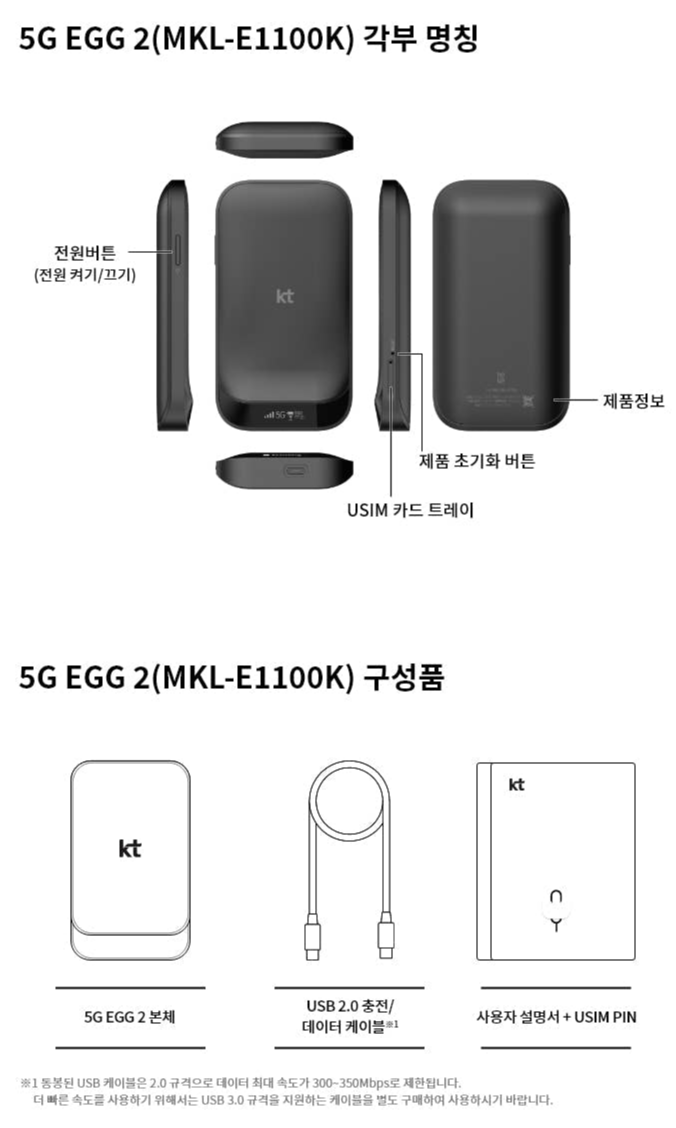 휴대용 와이파이(WiFi) KT 5G 에그 2(5G EGG 2) 출시, 좋아진 점과 가격은?