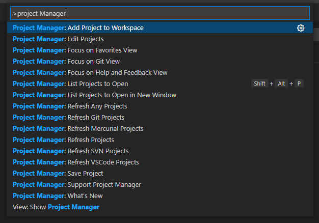 [VSCODE] Project 관리 (Project Manager Extension)