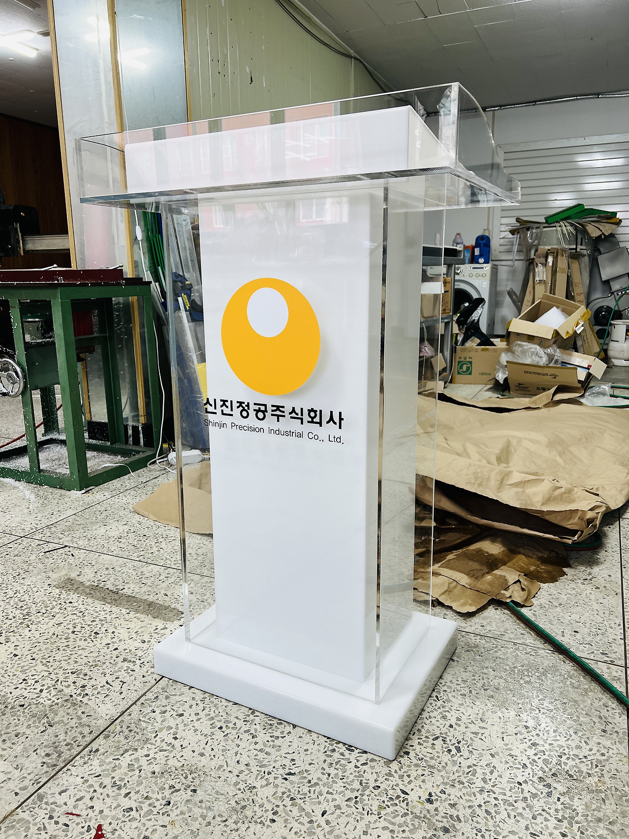 상판70cm 아크릴 강연대 아크릴단상 사회대 연설대 강의대 탁상 연단 설교대 교탁 발언대
