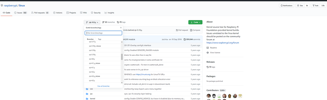 라즈베리파이, 커널 빌드 (Kernel build) (1)