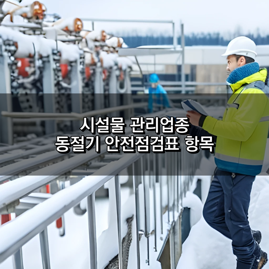 시설물 관리업종 동절기 안전점검표 항목 등 총정리