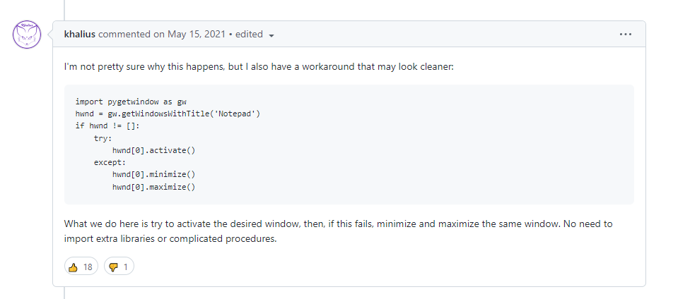 파이썬 - Pyautogui activate() 안될때