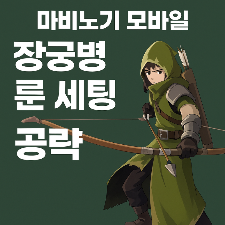 🔥 마비노기 모바일 장궁병 제대로 키우는 법 딜 사이클부터 룬 세팅까지 완벽공략🔥