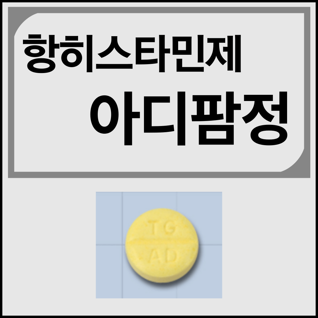 아디팜정 부작용과 효능 복용법 알아보고 1세대 항히스타민제 복용합시다