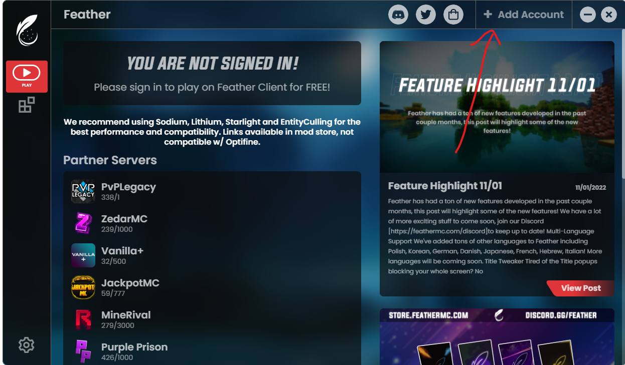 Feather Client 설치법을 알아보자 — 세찐찐의 노트