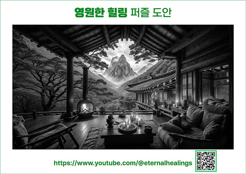 설악산 한옥 퍼즐 게임 도안 색칠공부도안 이미지 그림 프린트 무료다운 어르신 노인 유아 인지프로그램 치매예방