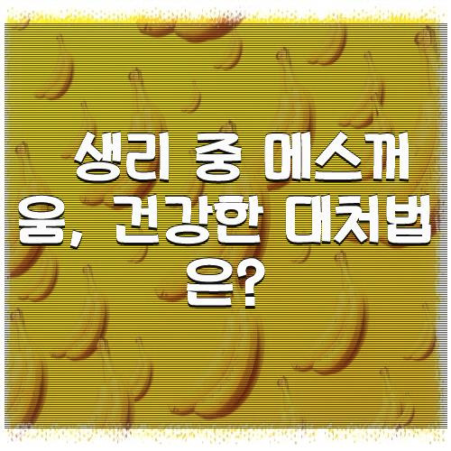 생리 중 메스꺼움 건강한 대처법은